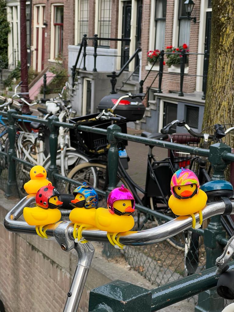 fietsbel in de vorm van rubber eendje met helm – VENT DU NORD